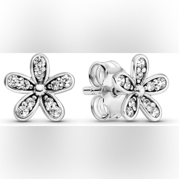 Pandora | Jewelry | Pandora Sparkling Daisy Flower Stud Earrings W Dust ...